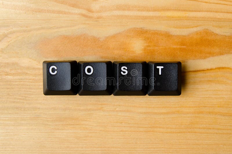 Cost word stock image. Image of business, quote, keypad - 95051099