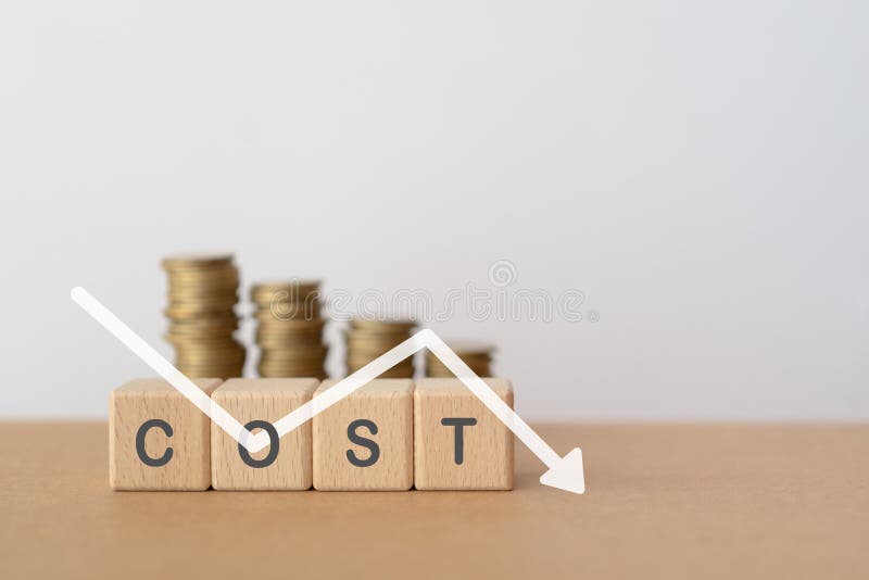 Inflation Wording Print Screen on Wooden Cube Block with White Up Arrow ...