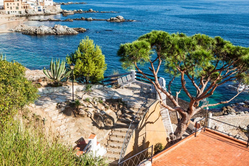 Cala Boadella Beach (Costa Brava, Spain) Stock Image - Image of scenery ...