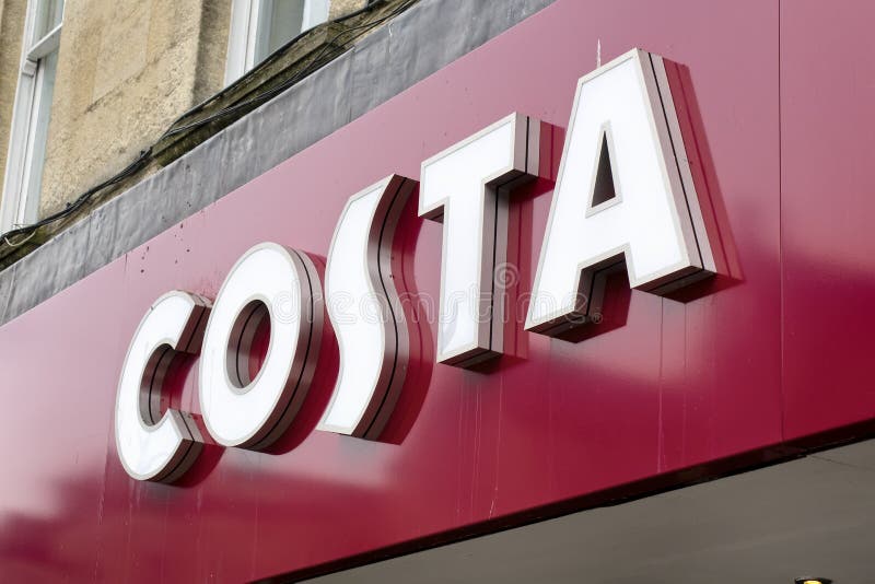 Costa Coffee Storefront Sign, Warminster, Wiltshire, UK Editorial Image ...