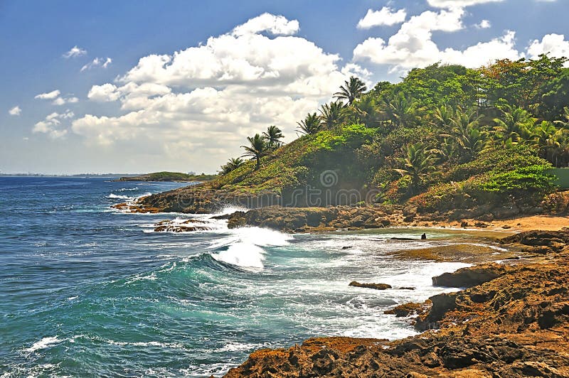 Costa costa, Puerto Rico imagen de archivo. Imagen de coastline - 45878991