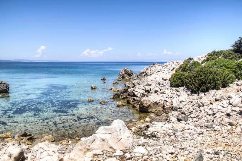 Costa De La Isla De Cres, Croacia Foto de archivo - Imagen de océano ...