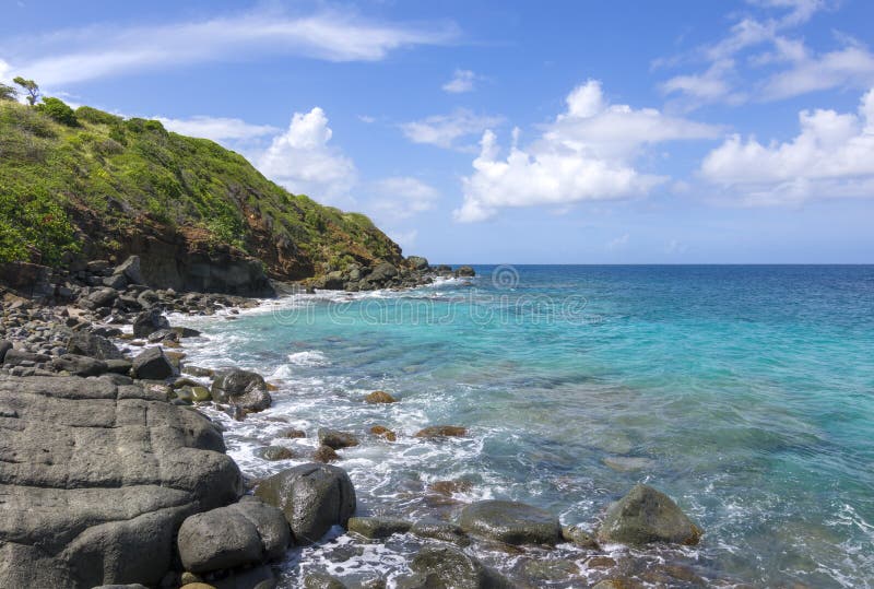 Costa Rocosa De Puerto Rico Imagen de archivo - Imagen de recorrido ...