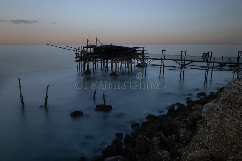 Costa dei trabocchi stock photo. Image of coastline - 262703250