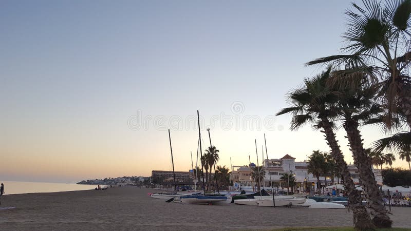 Costa del Sol beach scene editorial image. Image of scene - 78338560
