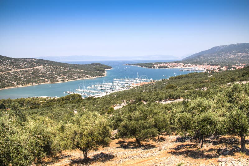 Costa Dell'isola Di Cres, Croazia Fotografia Stock - Immagine di golfo ...