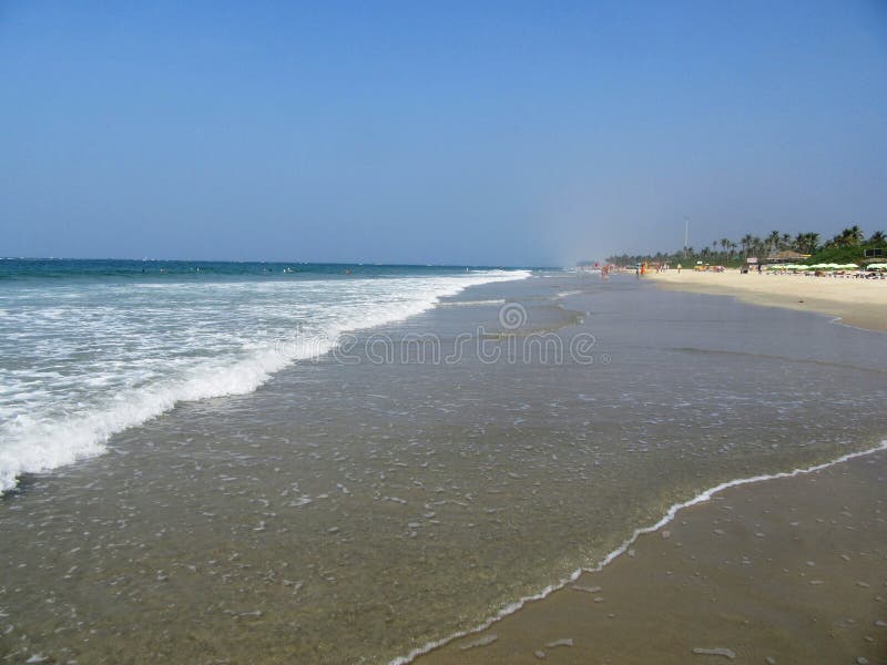 A costa e as praias de Goa foto de stock. Imagem de praias - 137320932