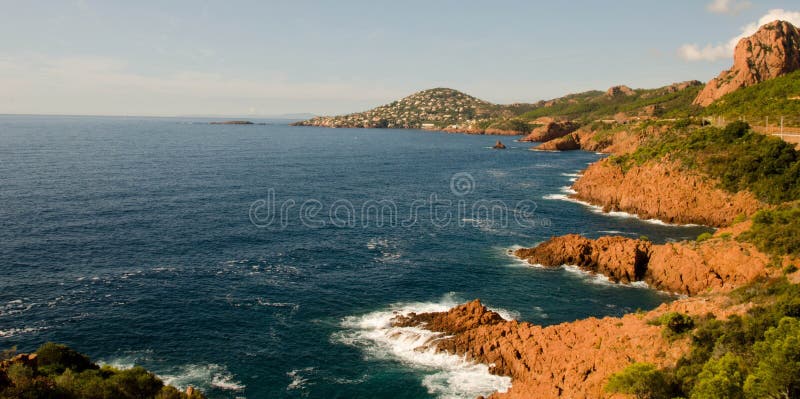 Costa En El Cote D'Azur En Francia Foto de archivo - Imagen de mirabel ...