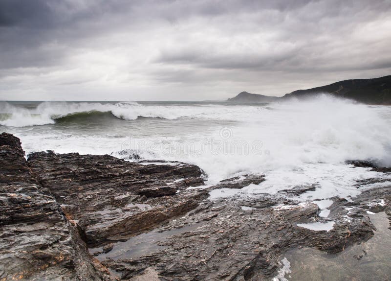 Tormenta En La Costa Gallega Imagen de archivo - Imagen de rabia ...