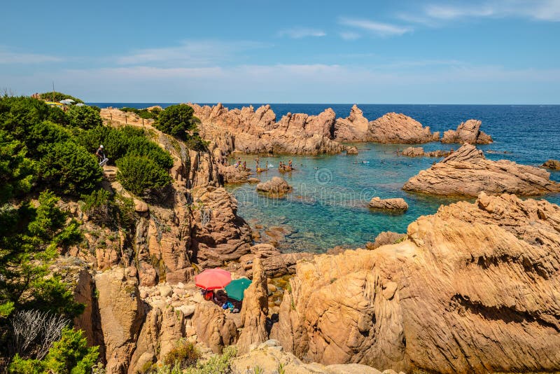 Costa Paradiso Sardinia Sea Landscape Stock Image - Image of sand ...