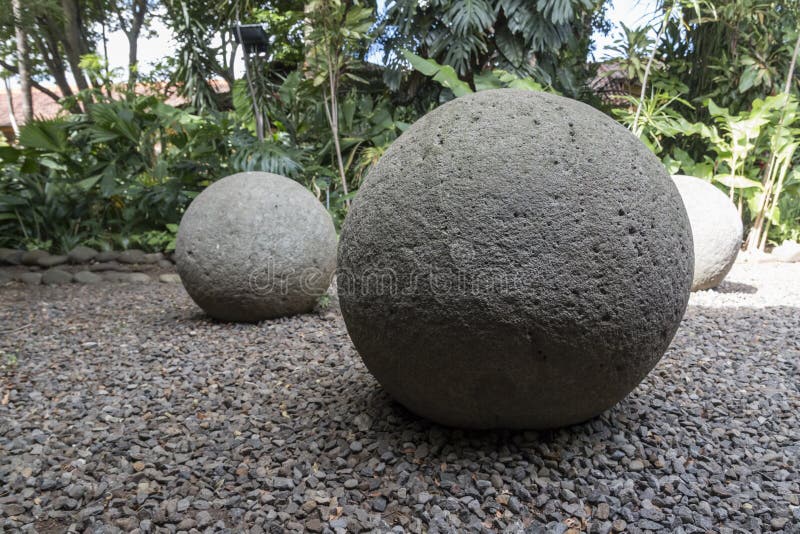 Costa Rica Ancient Pre Columbian Stone Sphere Stock Image - Image of ...