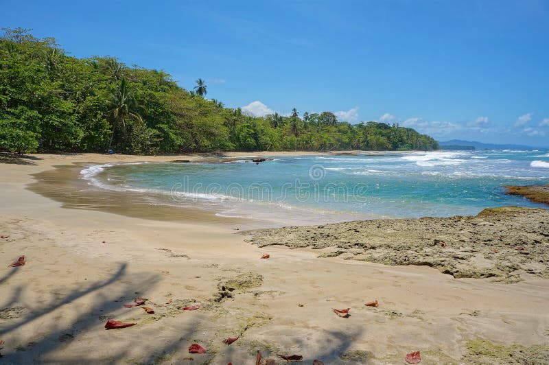 Costa Rica Caribbean-strand Stock Foto - Image of onaangeroerd, rustig ...