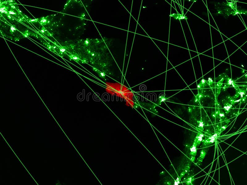 3d Mapa Verde De Costa Rica Sobre Fondo Blanco Stock de ilustración ...