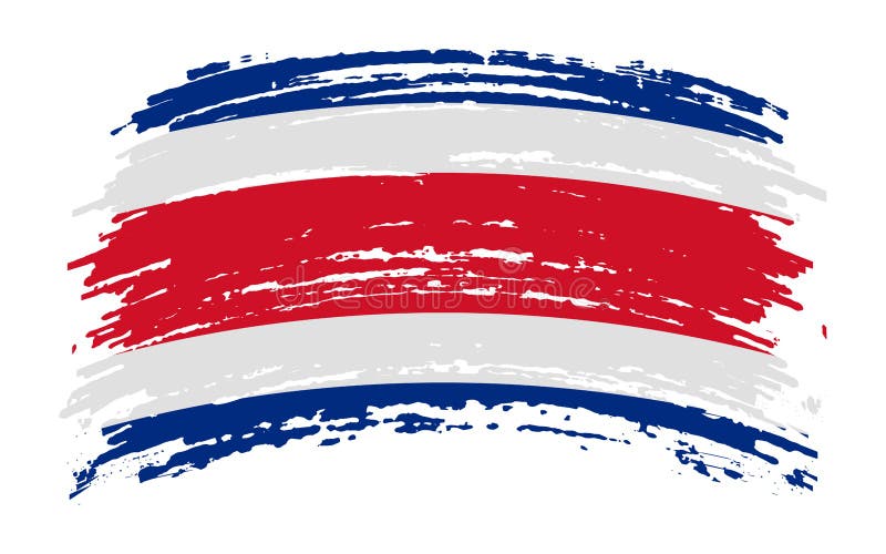 Costa Rica Civil Flag in Official Rate, Vector Stock Illustration ...