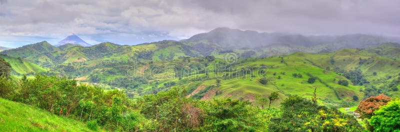 Costa Rica Landscape Panorama Stock Photo - Image of scenic, forest ...