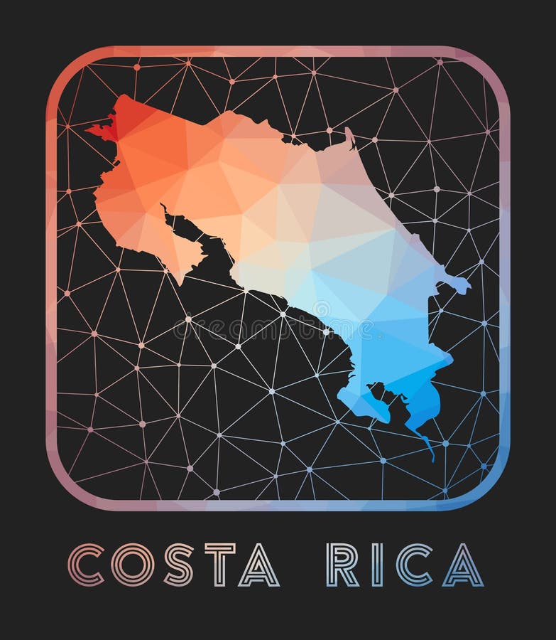 Costa Rica map design. stock vector. Illustration of icon - 174917014