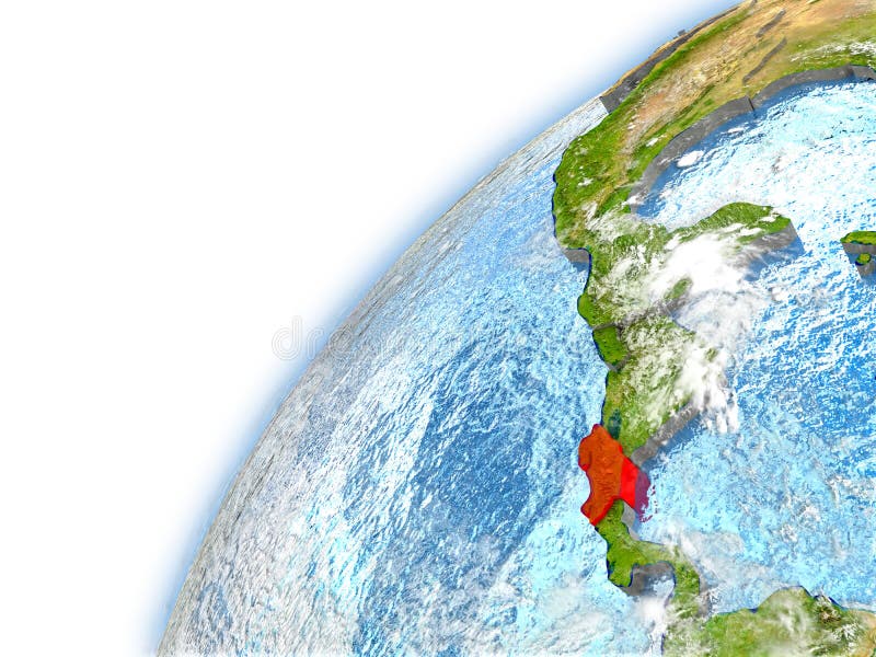 Costa Rica on Model of Planet Earth Stock Illustration - Illustration ...
