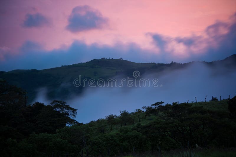 Costa Rica Sunset stock image. Image of forest, horizon - 15727663