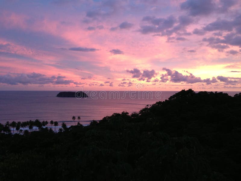 Costa Rica At Sunset stock photo. Image of manuel, rica - 58006912