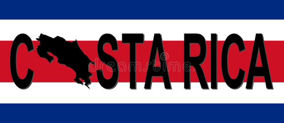 Costa Rica text with map stock vector. Illustration of text - 3886380