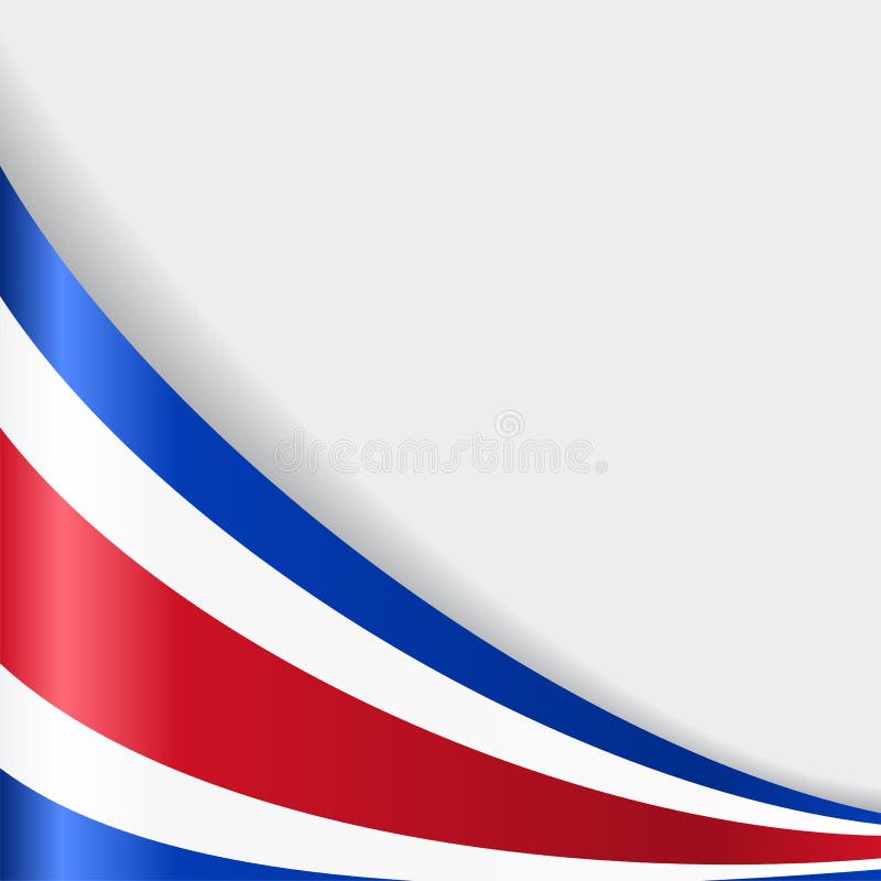 Costa Rican Flag Rounded Abstract Background. Vector Illustration ...