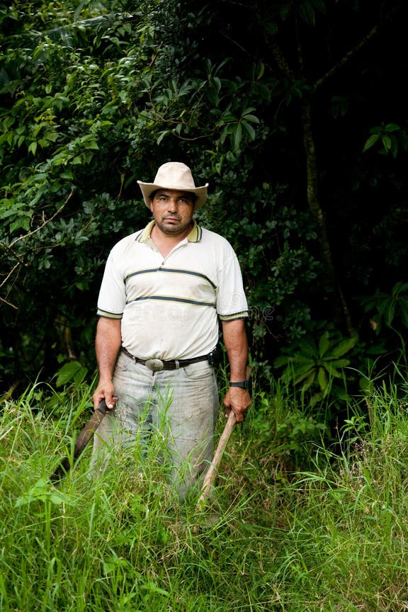 Costa Rican ranch hand stock image. Image of jungle, adult - 15937057