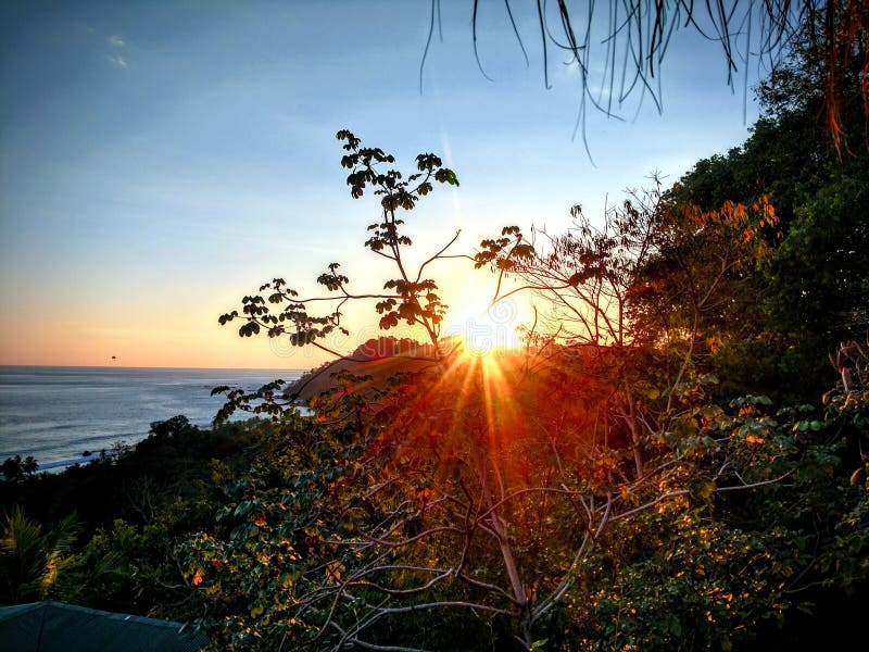 Costa Rican sunset stock image. Image of rican, costa - 101439247