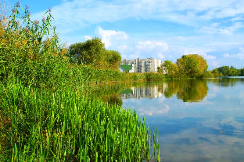 Costa Rushy Do Rio De Dnieper Foto de Stock - Imagem de ensolarado ...