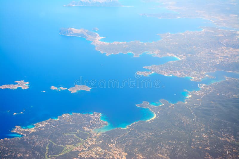 Costa Smeralda Shoreline Seen from Above Stock Photo - Image of green ...