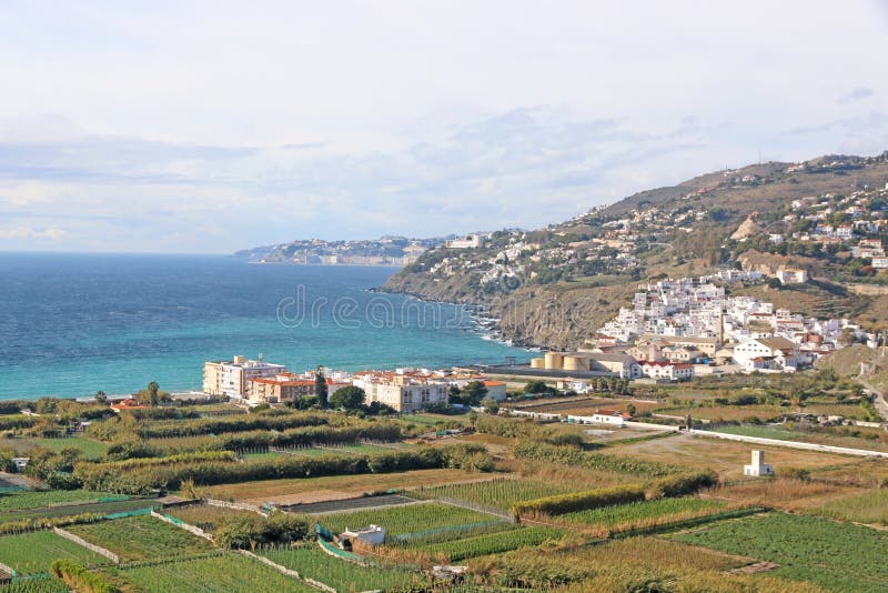 Costa Tropical Coast in Andalucia Stock Photo - Image of view, cliff ...