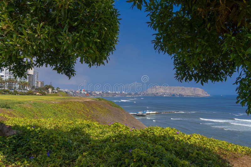 Costa Verde De Lima, District of Miraflores Stock Photo - Image of lima ...