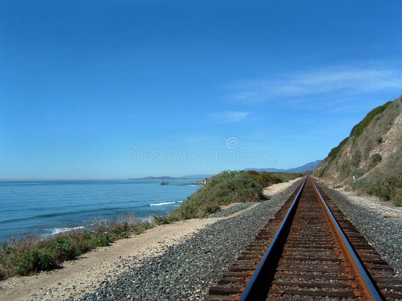 Costal Train Tracks stock photo. Image of rails, abstract - 9758560