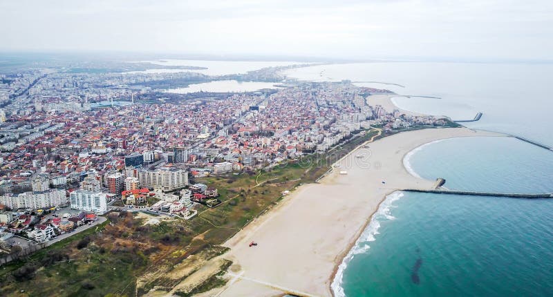 Costanza, Romania, Vista Aerea Immagine Stock - Immagine di romania ...