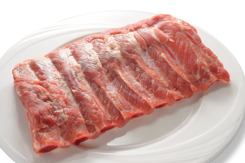 Costillas de cerdo crudas imagen de archivo. Imagen de carnicero - 30544839