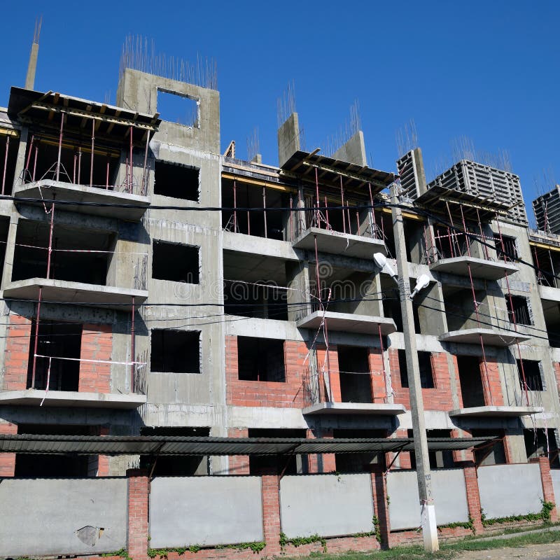 Costruzione Di Un Edificio Multistory Fotografia Stock - Immagine di ...