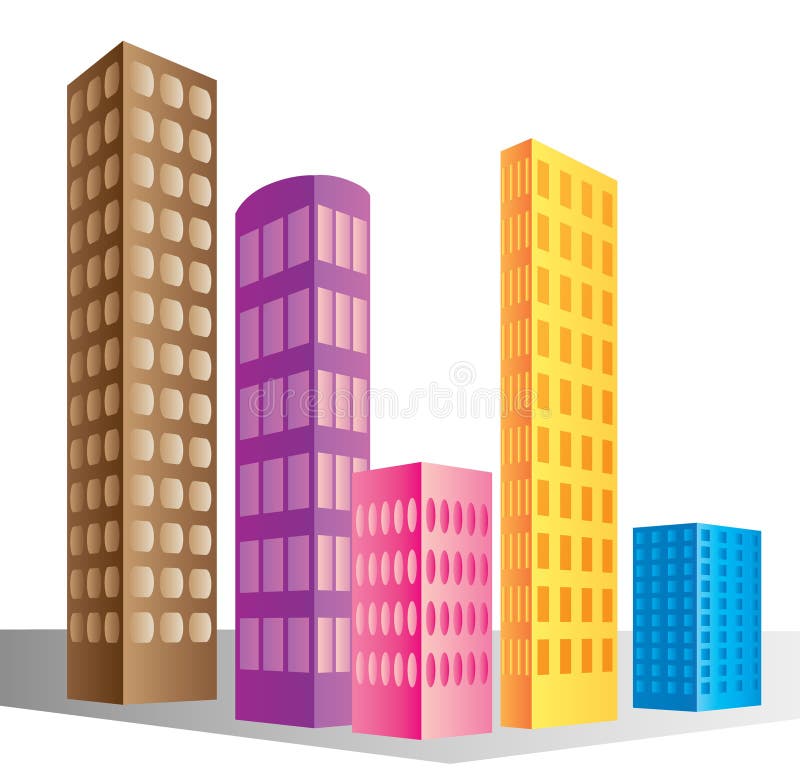 Costruzioni Del Grattacielo Illustrazione Vettoriale - Illustrazione di ...
