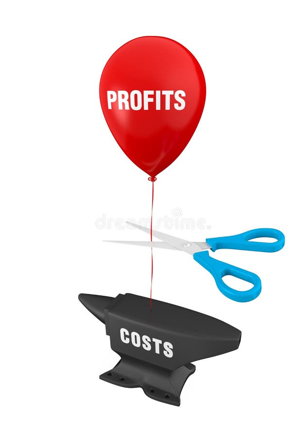 Costs Cuts Concept stock illustration. Illustration of efficiency ...