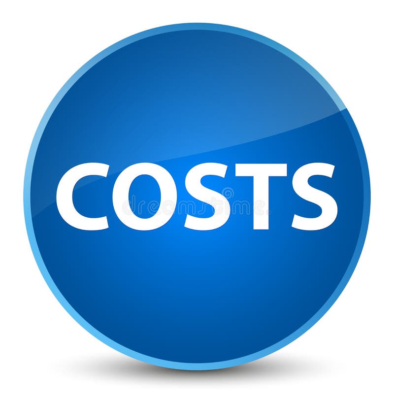 Costs Elegant Blue Round Button Stock Illustration - Illustration of ...