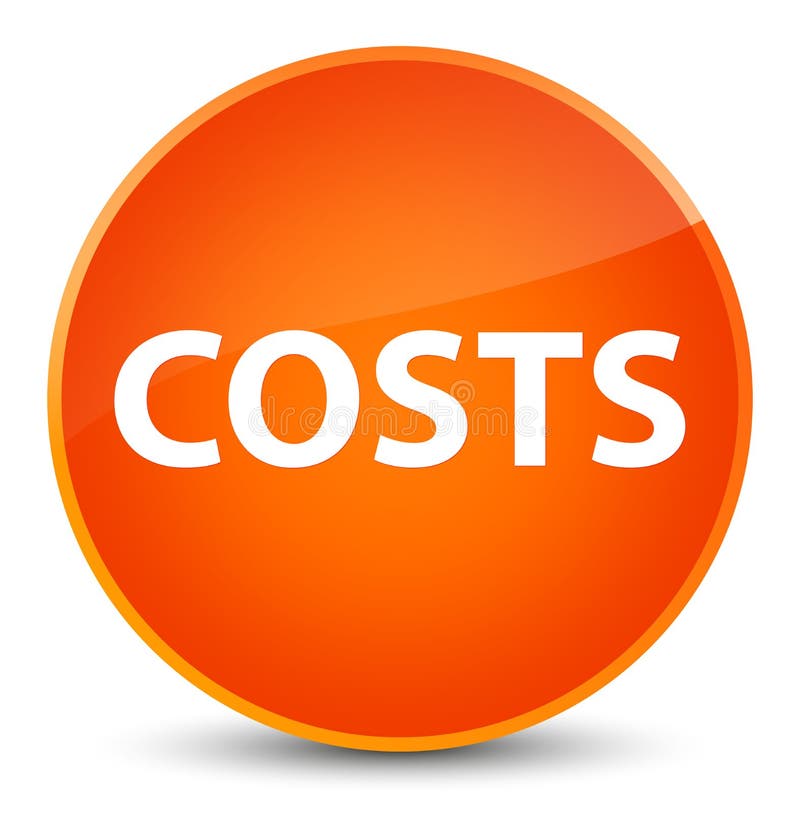Costs Elegant Orange Round Button Stock Illustration - Illustration of ...
