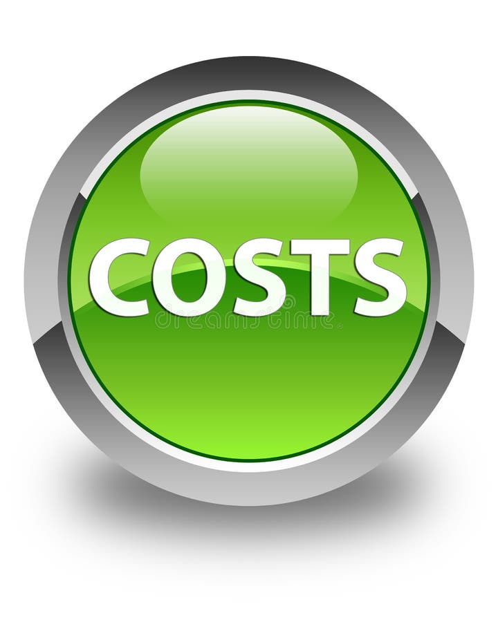 Costs Glossy Green Round Button Stock Illustration - Illustration of ...