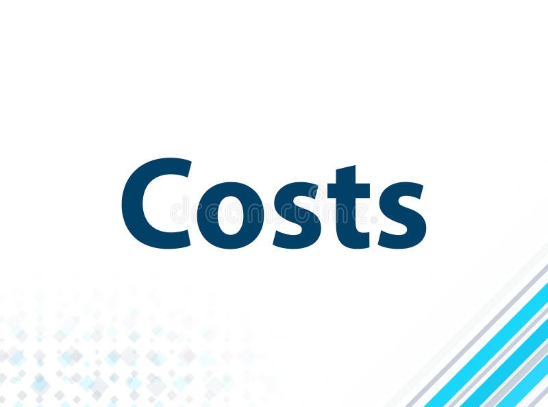 Costs Modern Flat Design Blue Abstract Background Stock Illustration ...