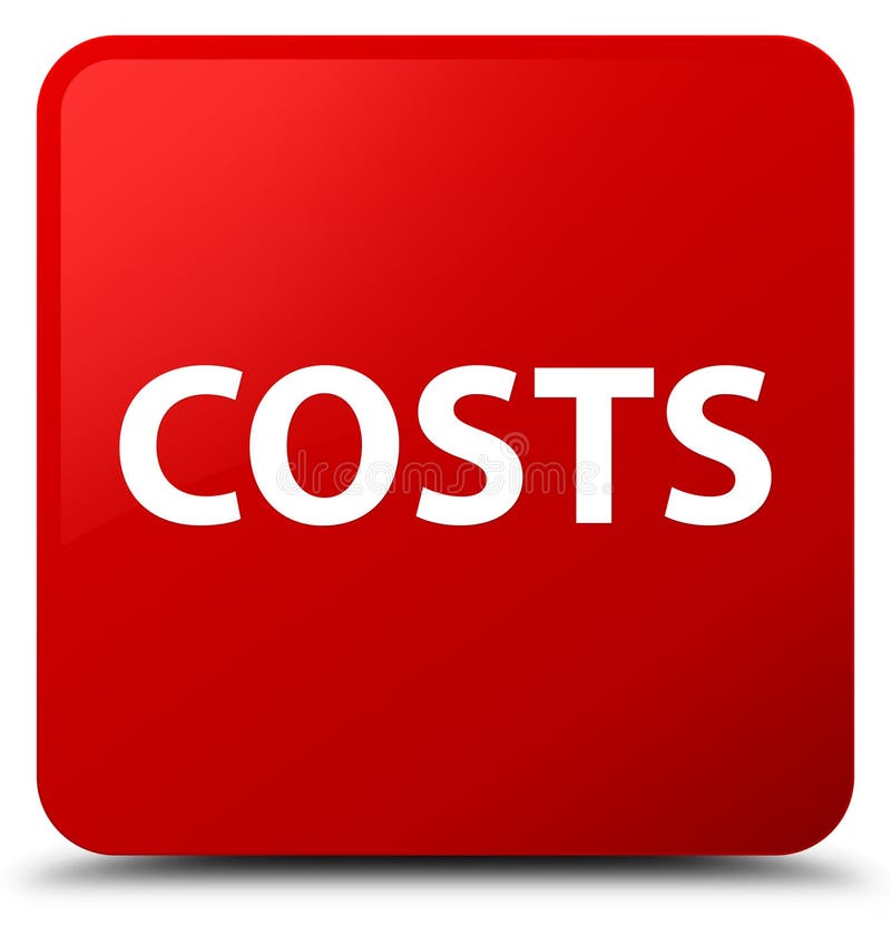 Costs red square button stock illustration. Illustration of worth ...