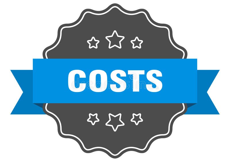Costs label stock vector. Illustration of sticker, stamp - 194922729