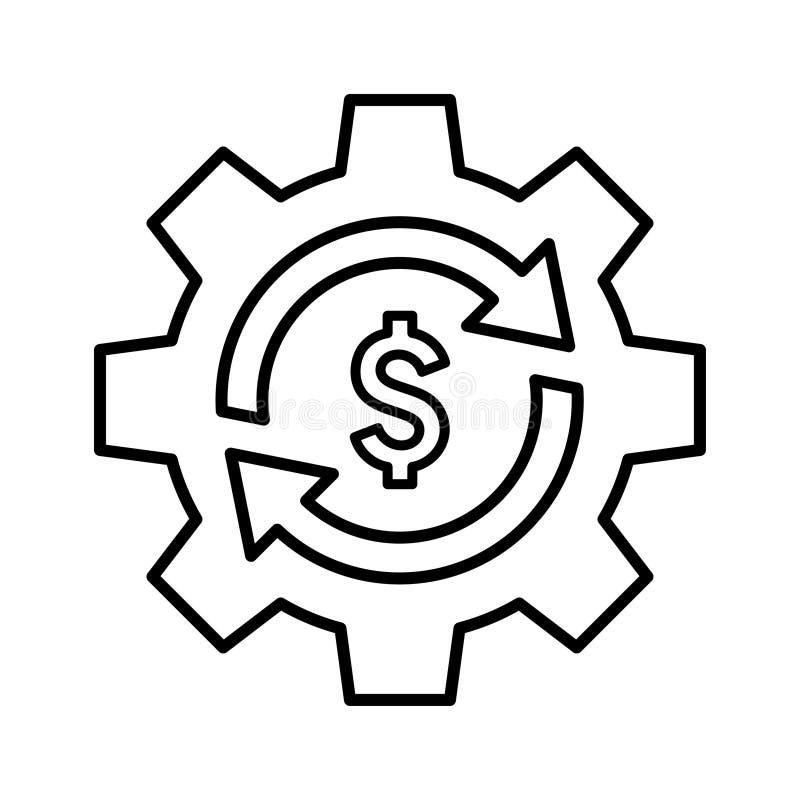 Costs Optimization Icon. Line, Outline Design Stock Illustration ...