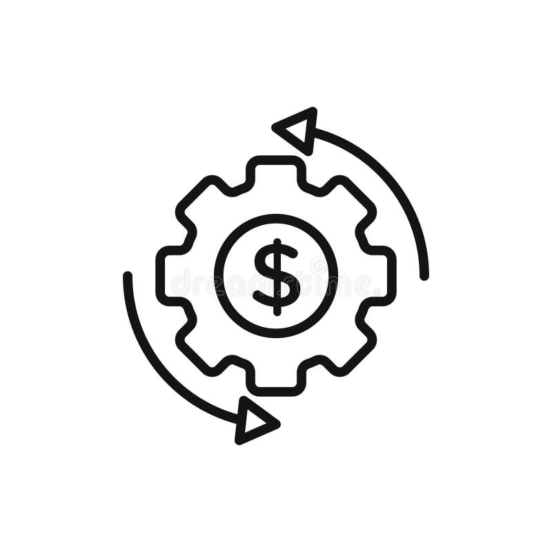 Costs Optimization Icon Symbol on White Background Stock Vector ...