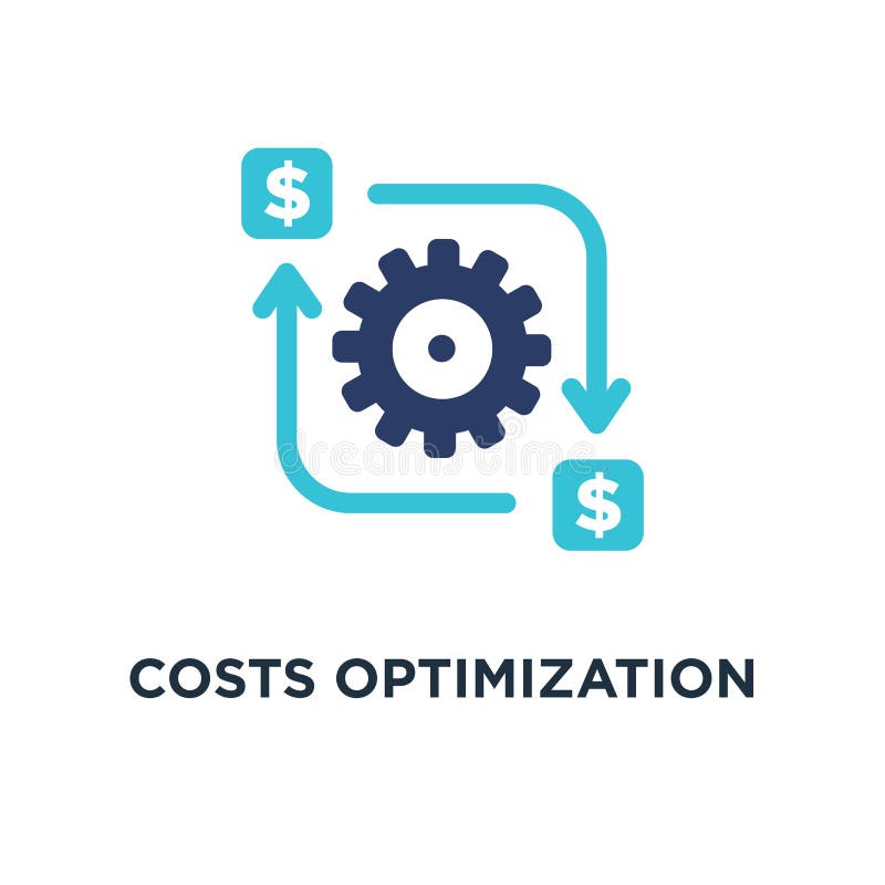 Costs Optimization and Production Efficiency Icon. Costs Optimiz Stock ...