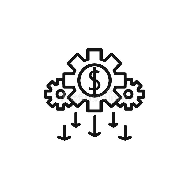 Costs optimization icon stock vector. Illustration of money - 156481282