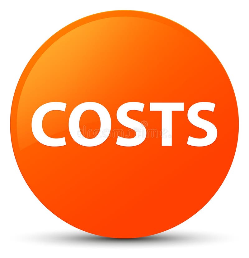 Costs orange round button stock illustration. Illustration of rental ...