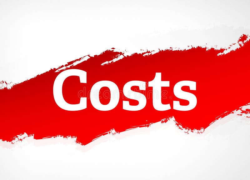 Costs Red Brush Abstract Background Illustration Stock Illustration ...