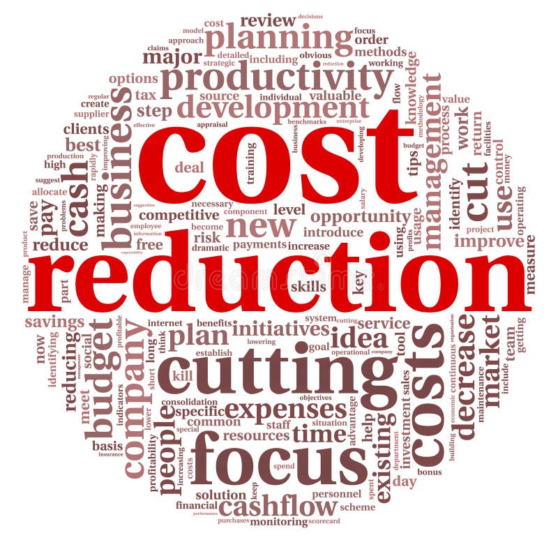 Cost reduction concept stock illustration. Illustration of decline ...